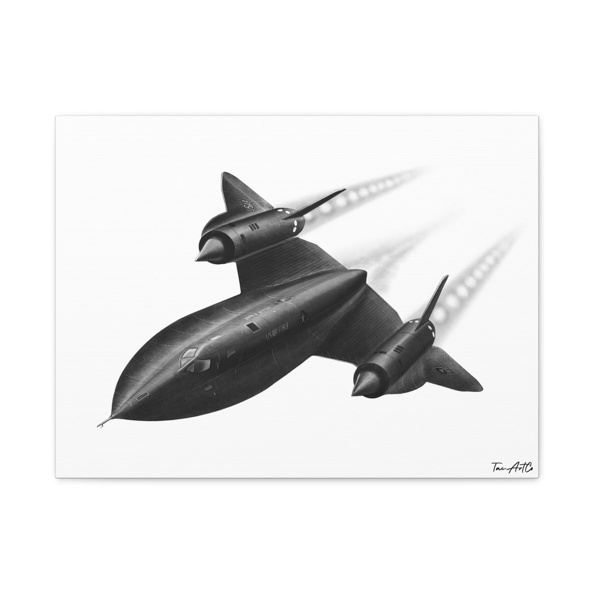 SR-71 Blackbird – Pencil-Style Canvas Print – TacArt