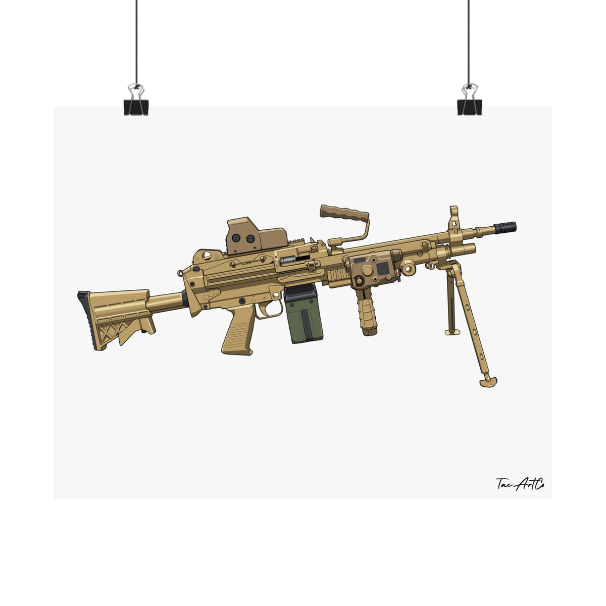 M249 LMG - Matte Poster – TacArt