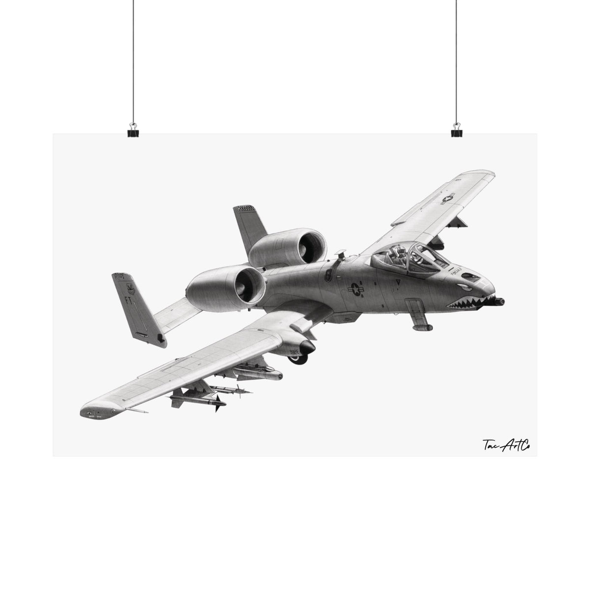 A-10 Warthog Sketch – Matte Poster – TacArt