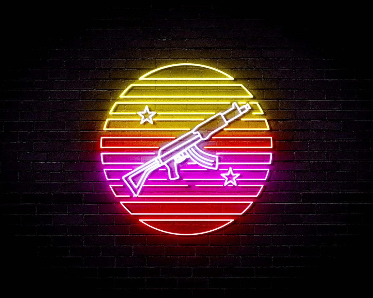 Gun Design v11 - Neon Sign (One Color LED) – TacArt